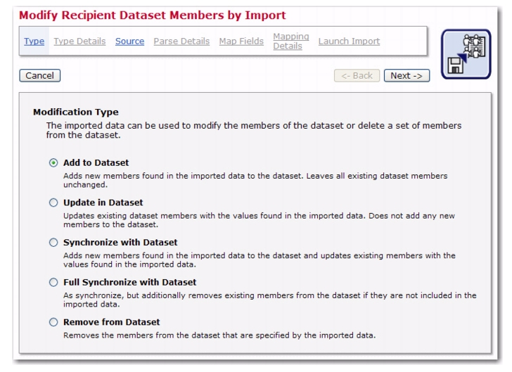 Adding and Maintaining Dataset Members and List Subscribers